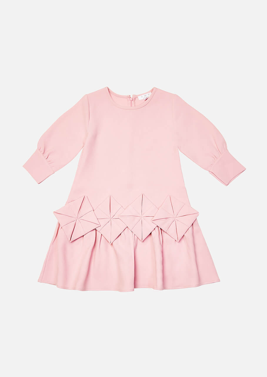 Girls Dress | Short Sleeve | Japanese Kids Clothing | Light Pink ...